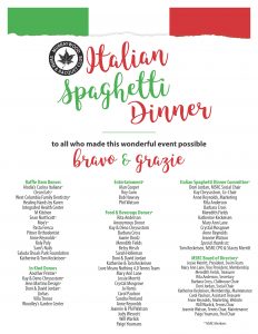 Italian Spaghetti Dinner Thank You!!! | Murraywood Swim & Racquet Club